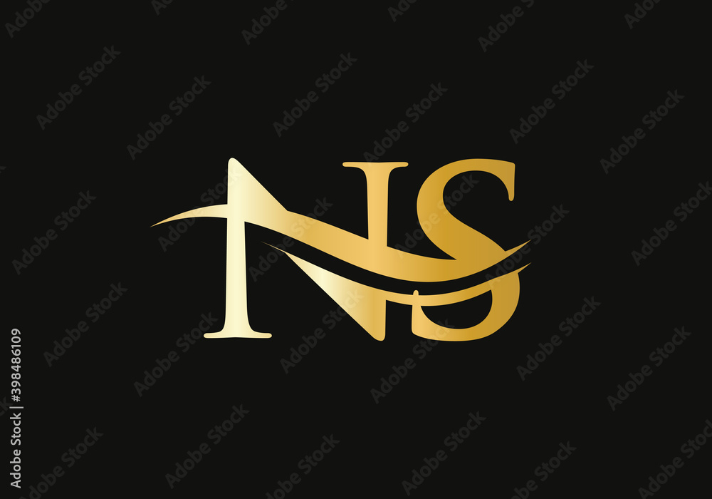 Swoosh Letter NS Logo Design for business and company identity ...