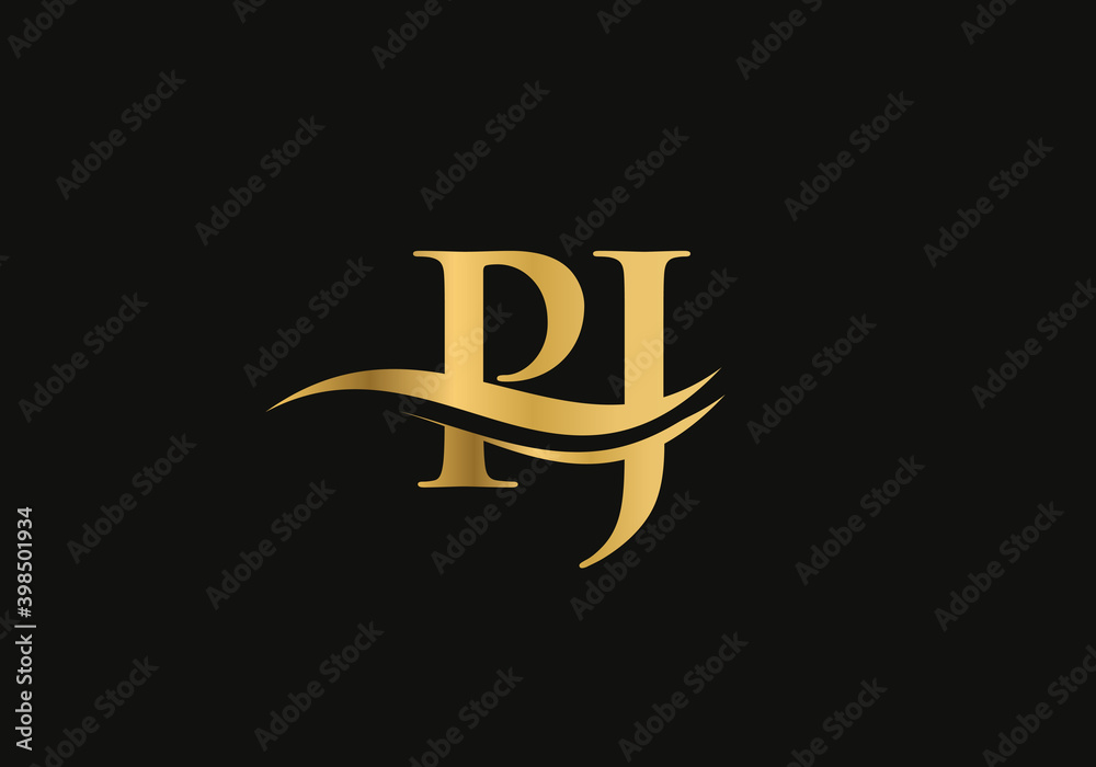 PJ Letter Logo Design for business and company identity. Creative PJ ...