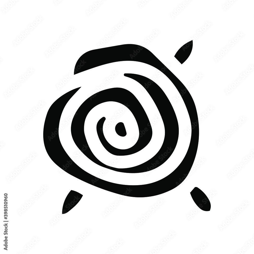 Simple vector hand drawn rose isolated on white background. Floral ...