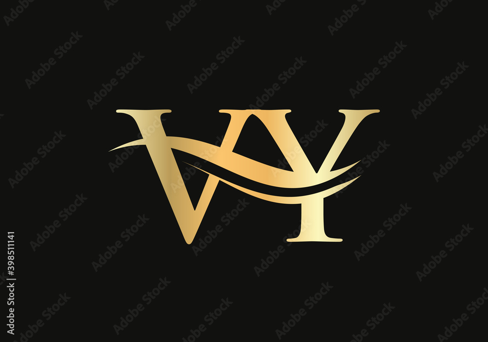 Premium VY letter logo design. VY Logo for luxury branding. Elegant and ...