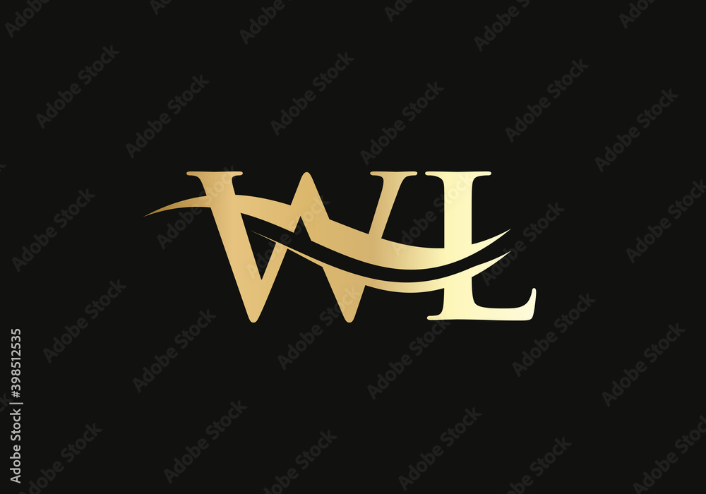 WL Logo Design for business and company identity. Creative WL letter ...
