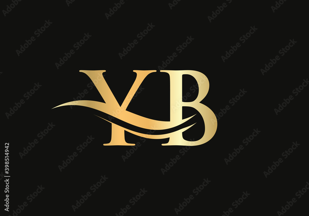 Vecteur Stock Premium YB letter logo design. YB Logo for luxury ...