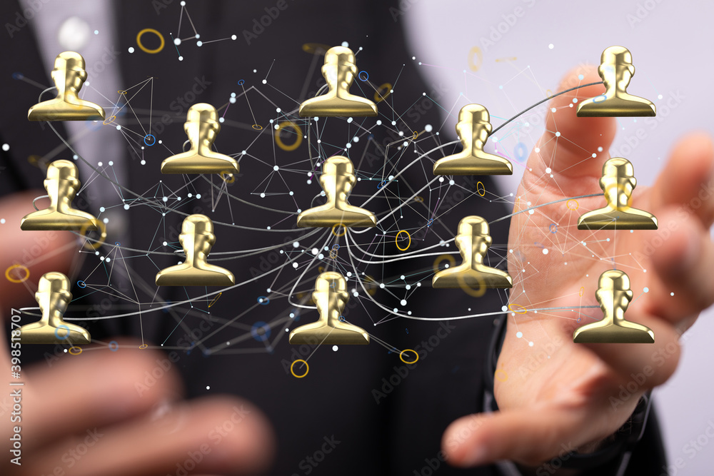 conference Digital Network and data concept 3d Stock Photo | Adobe Stock