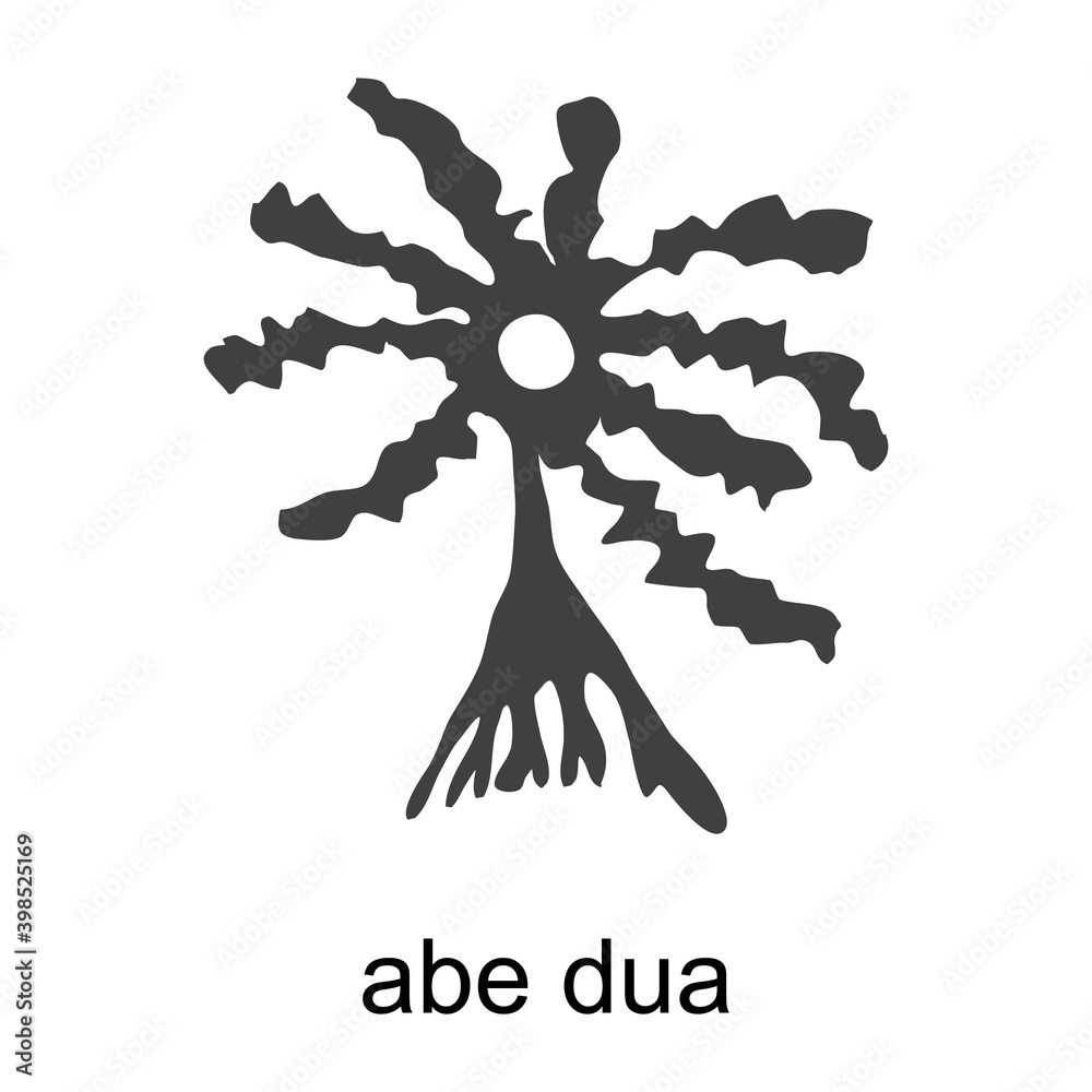 vector icon with african adinkra symbol Abe Dua. Symbol of Wealth and ...