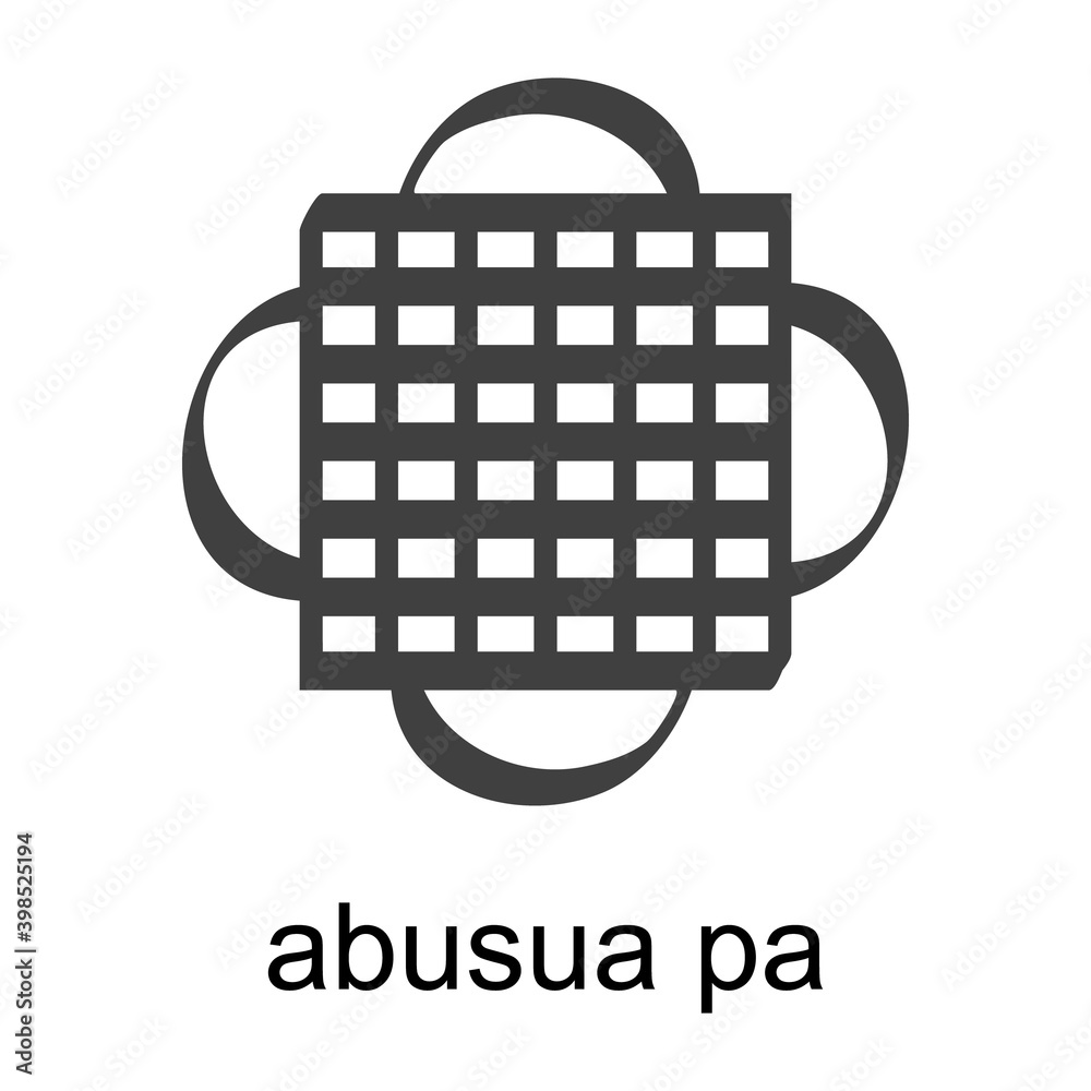 vector icon with african adinkra symbol Abusua Pa. Symbol of Strong ...