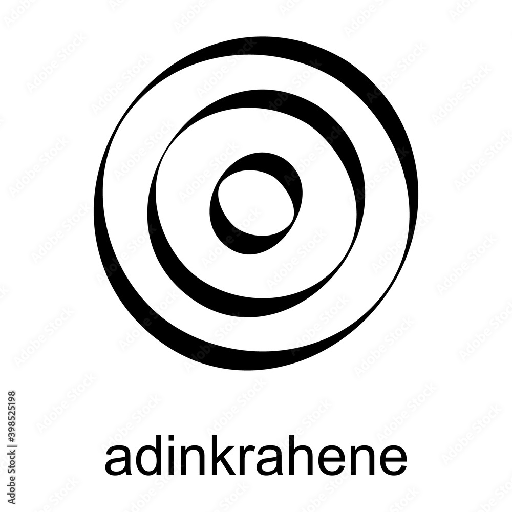vector icon with african adinkra symbol Adinkrahene. Symbol of ...