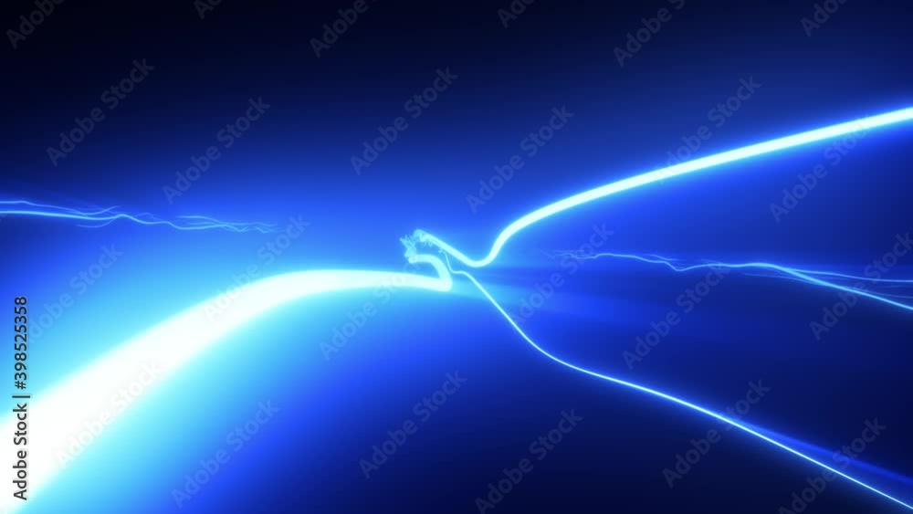 Electric Arcs And Light Stroke In Extreme Motion/ 4k animation of an ...