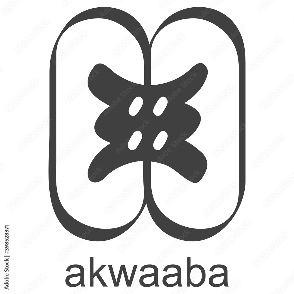 vector icon with african adinkra symbol Akwaaba. Symbol of Hospitality ...