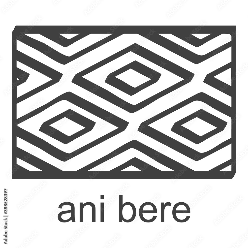 vector icon with african adinkra symbol Ani Bere. Symbol of Diligence ...