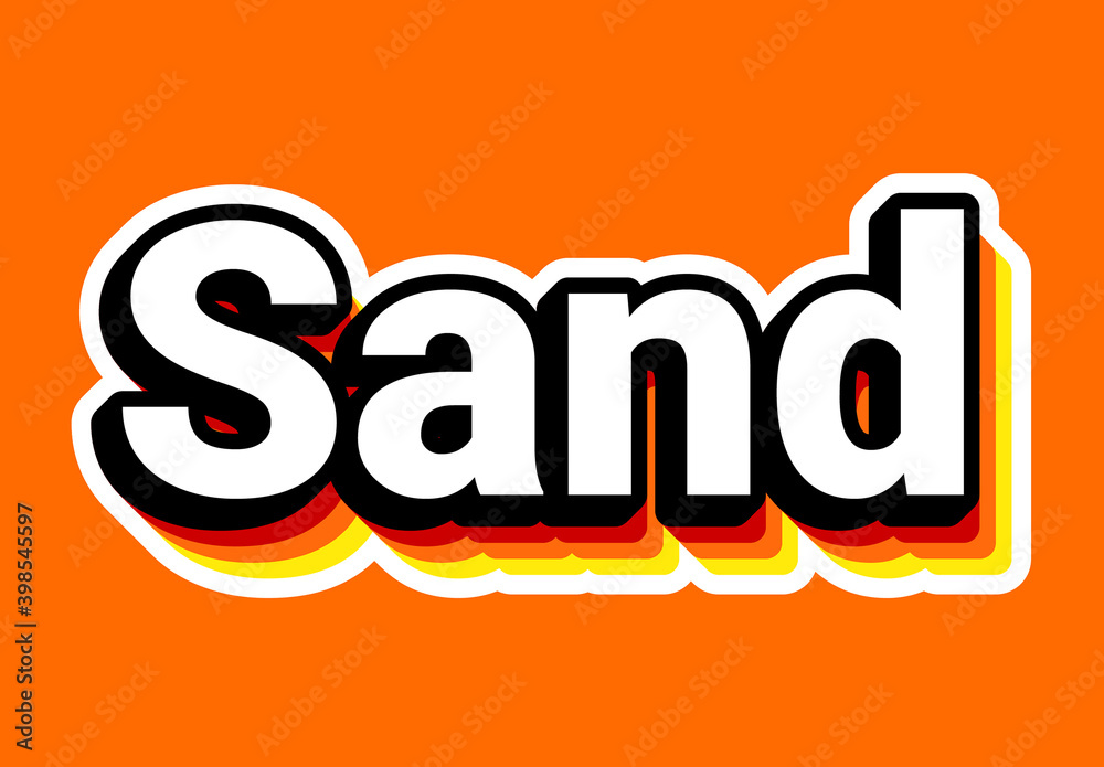 Retro Text Effect with Orange Shadow Stock Template | Adobe Stock