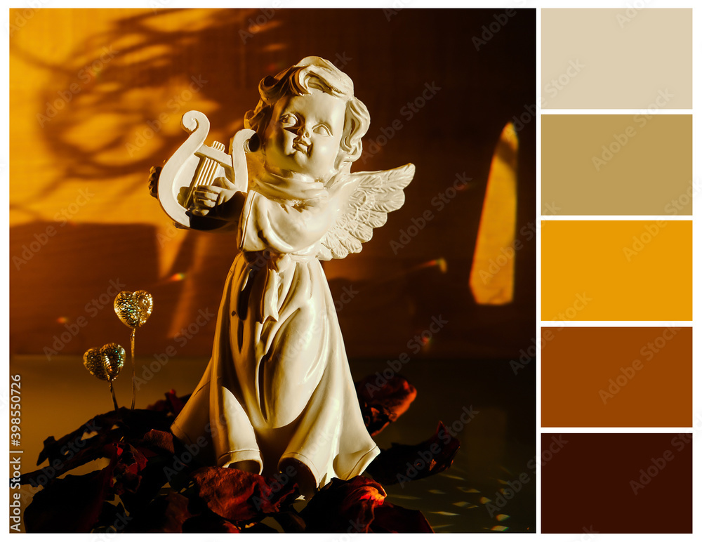 Warm color swatch. Color palette, harmonious combinations. Stock Photo ...