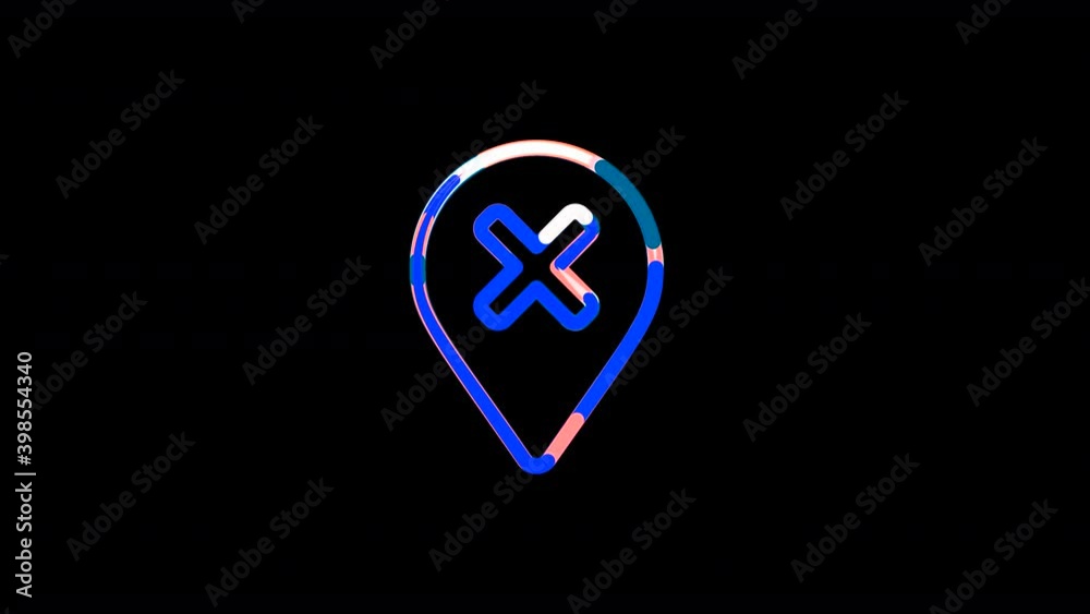 Circles gather in symbol map marker X. After it crumbles in a line and ...