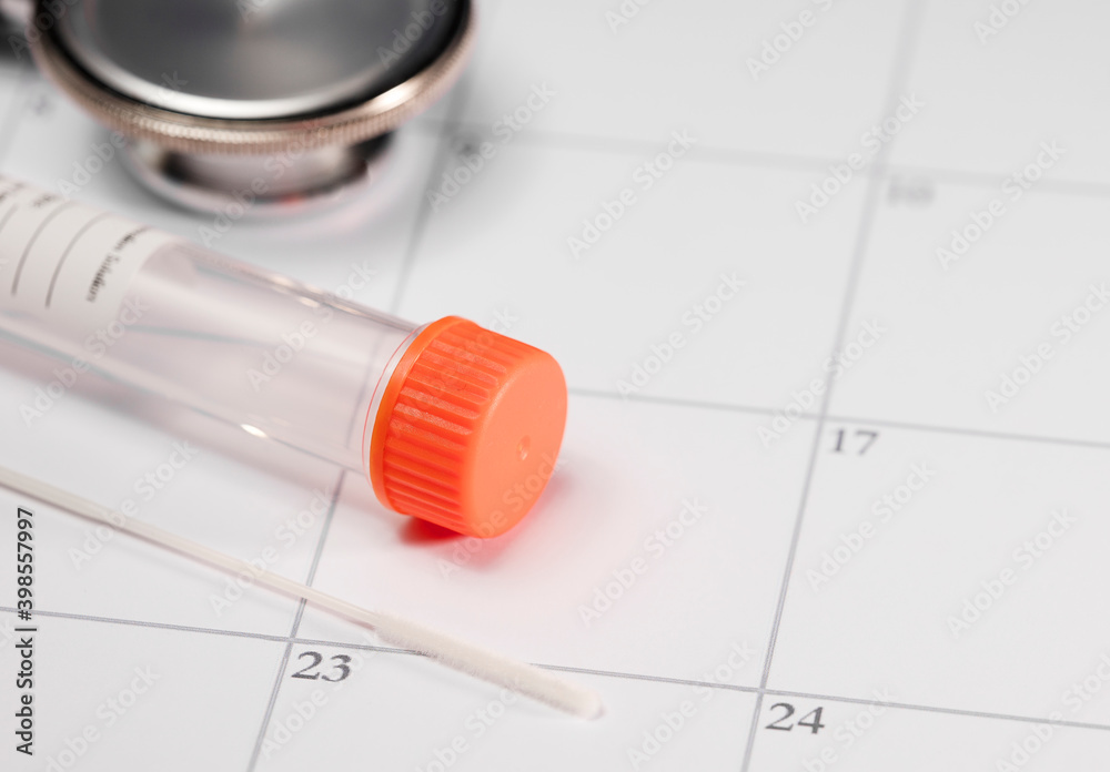 SARS COV-2 (covid-19) antigen detection test, swab and transport vial ...