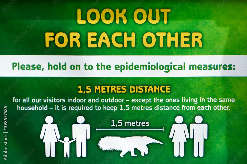 Social distance concept: creative way to explain 1,5 m distance by ...