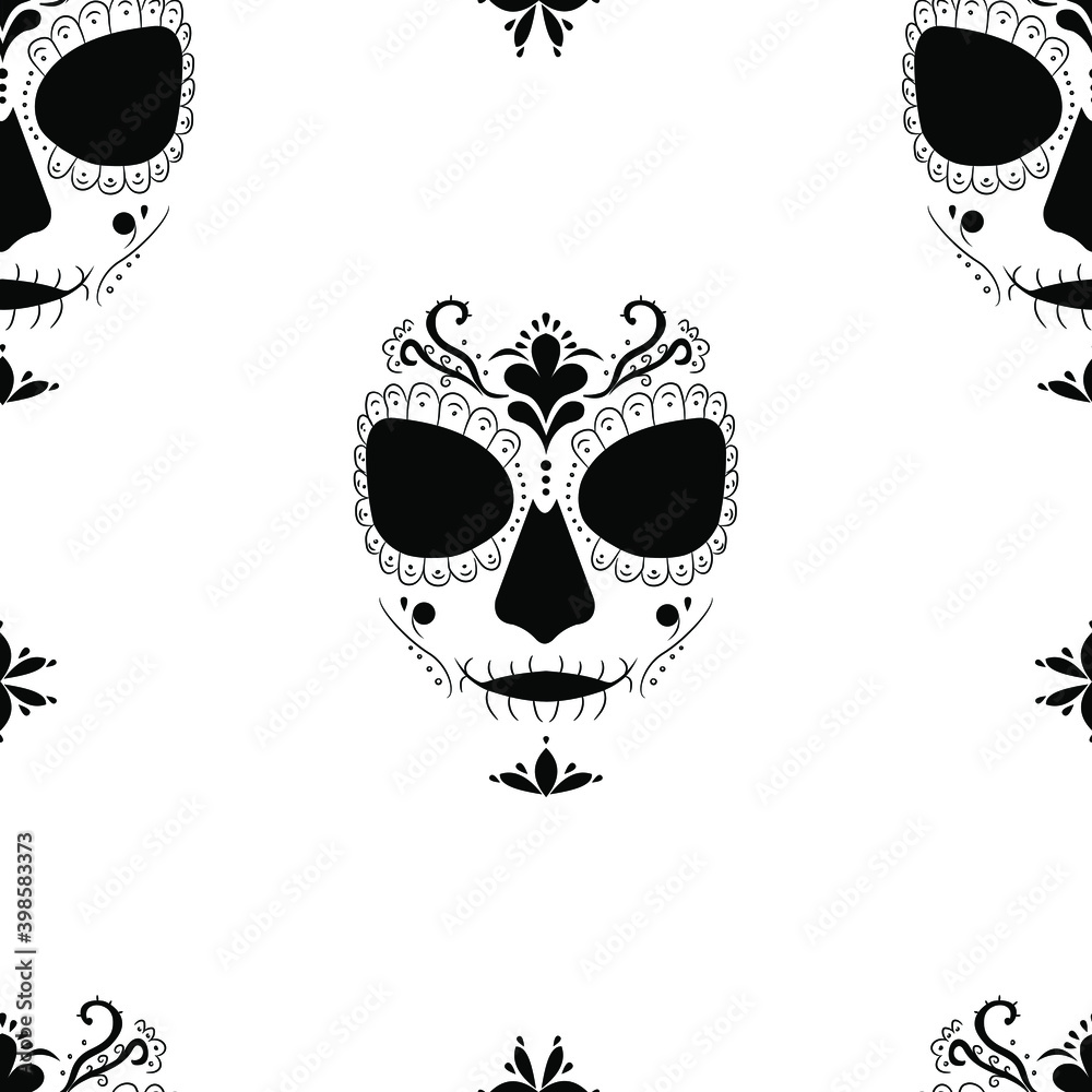 Death image of Santa Muerte. Seamless pattern for fashion prints ...