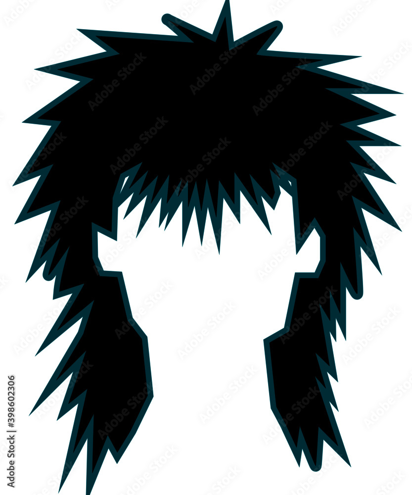 Mullet Hair Silhouette