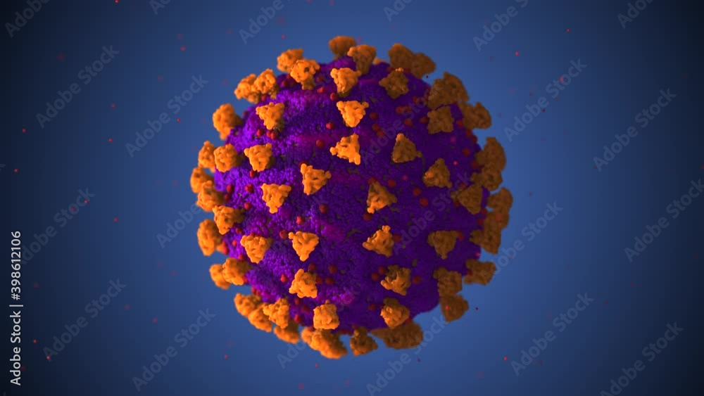 Coronavirus COVID-19 virus 3D animation of SARS-CoV-2 also known as ...