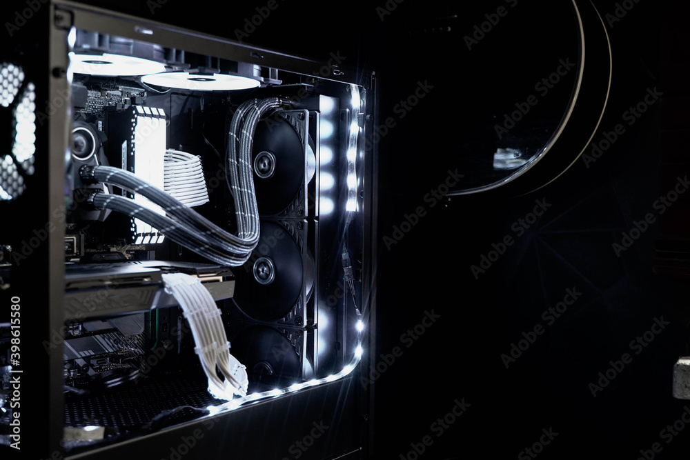 high end computer pc interior white rgb led computer interior on ...