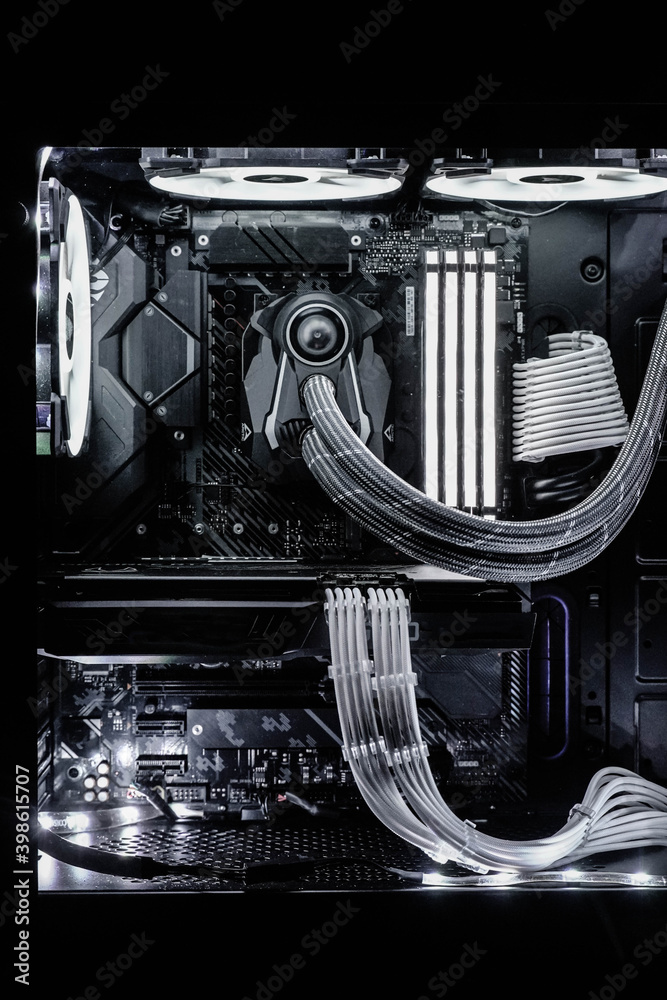 high end computer pc interior white rgb led computer interior on ...