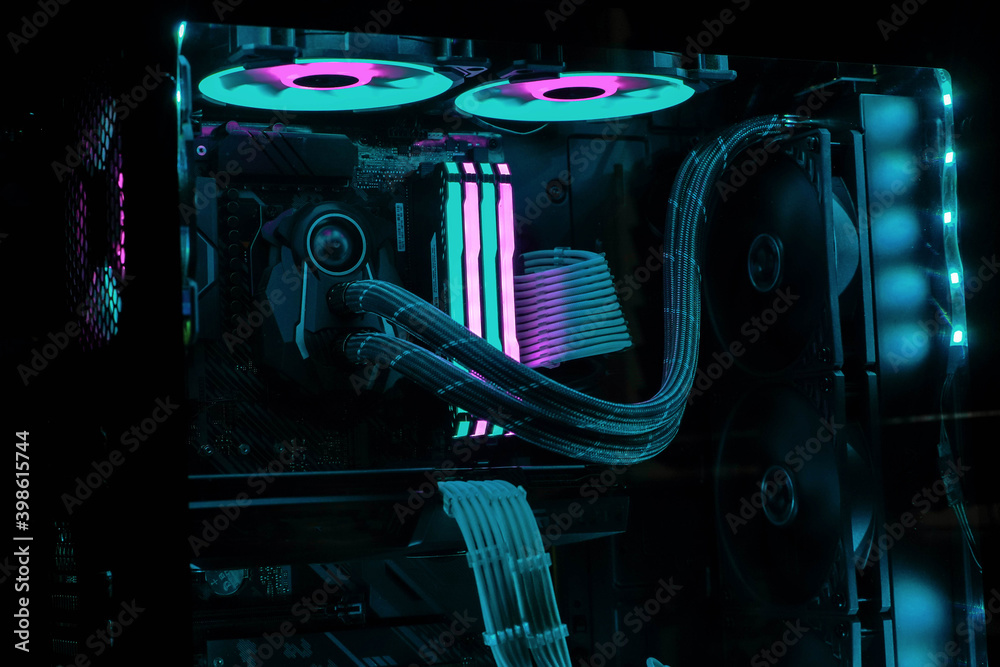 gaming workstation battle station custom pc building rgb illuminated ...