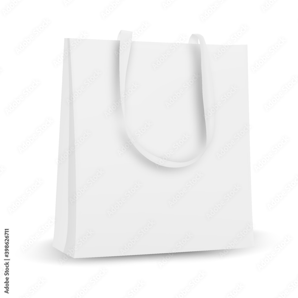 White recycle bag identity mock-up items template transparent ...