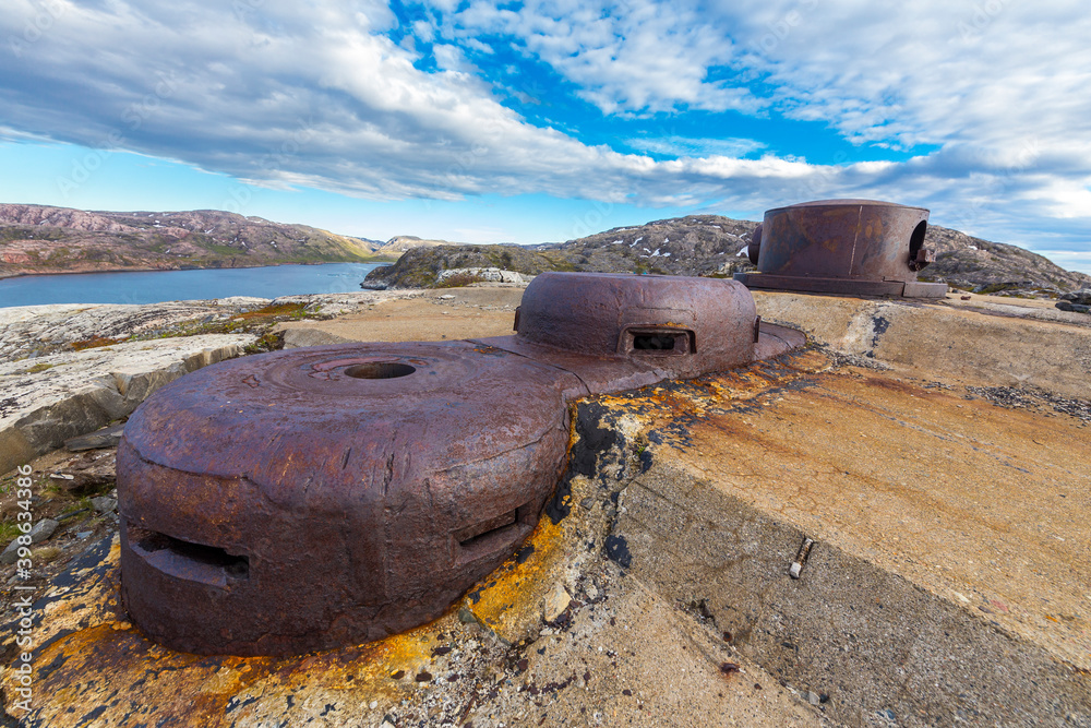 Poster Military bunker of ww2 on Barents sea shoreline – Wall Art ...