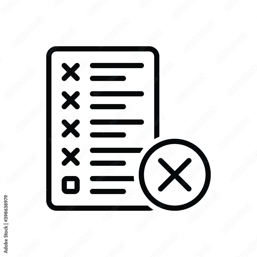Black line icon for mistake Stock Vector | Adobe Stock