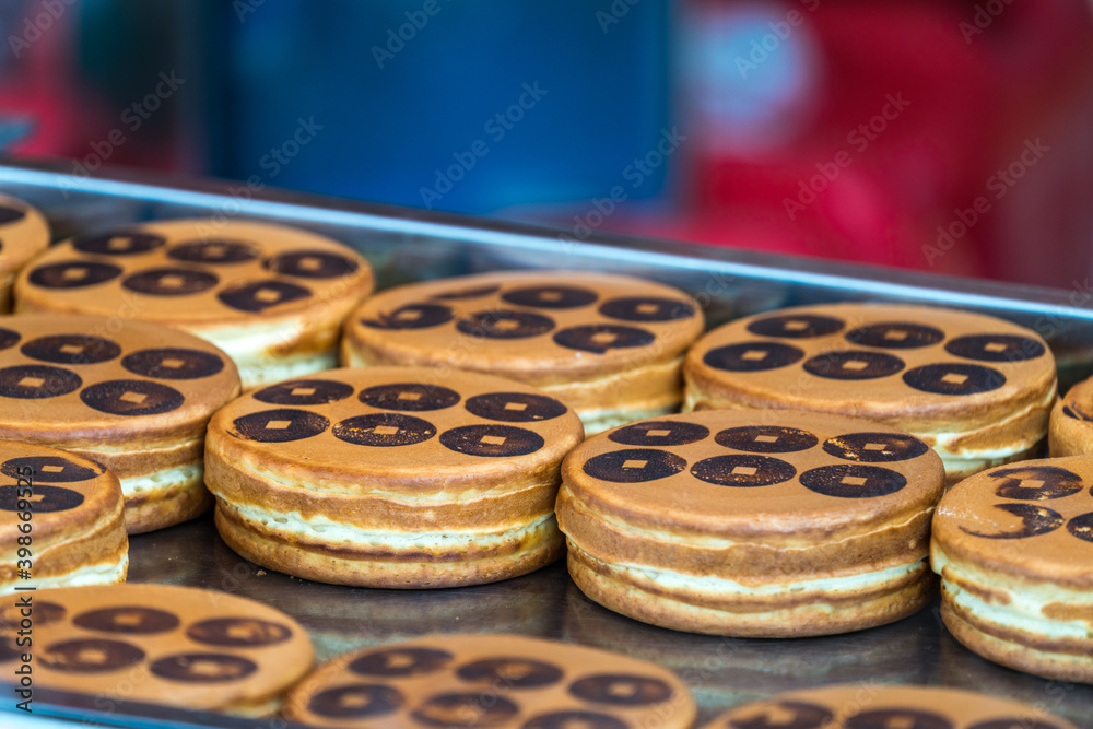 Obanyaki also known as Imagawayaki. Japanese dessert often found at ...