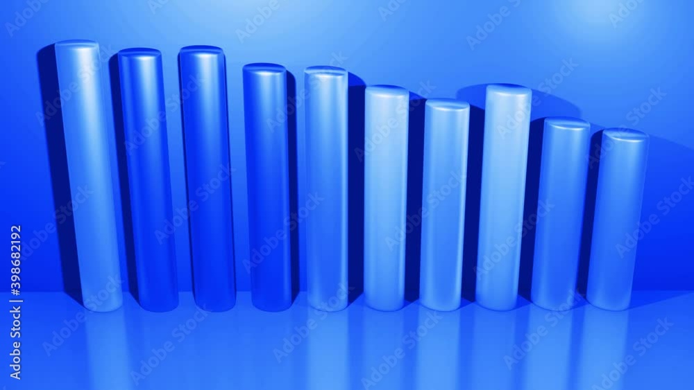 wiggling abstract columns as abstract looping background for analytical ...