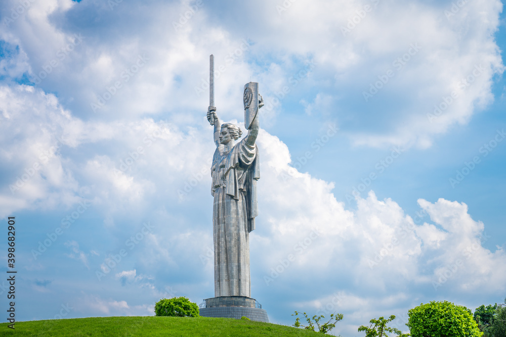 Kiev / Ukraine - May 2019: The famous Motherland Monument also known as ...