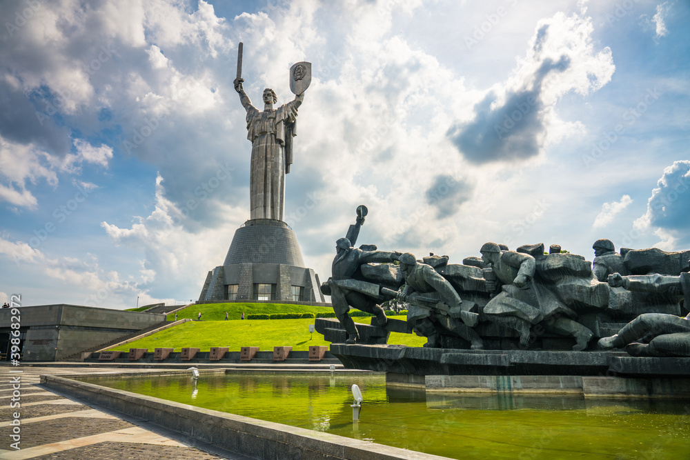 Kiev / Ukraine - May 2019: The famous Motherland Monument also known as ...