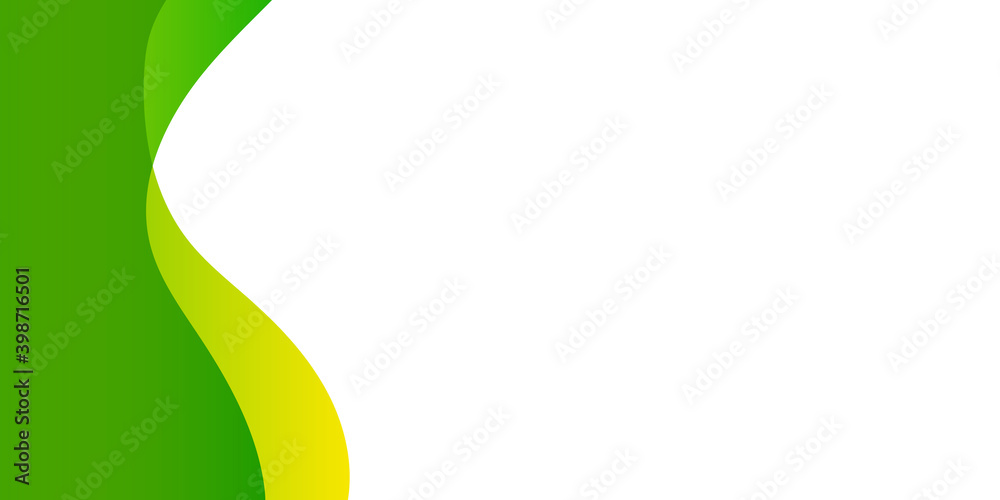 Simple green business corporate presentation background. Flat wave ...