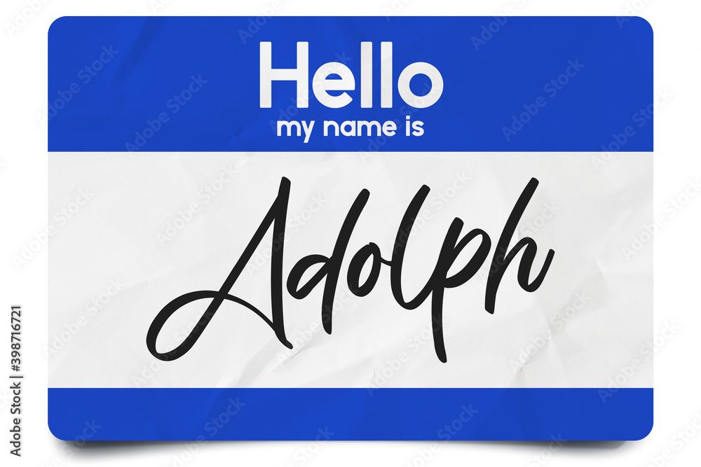 Hello my name is Adolph Stock Illustration | Adobe Stock