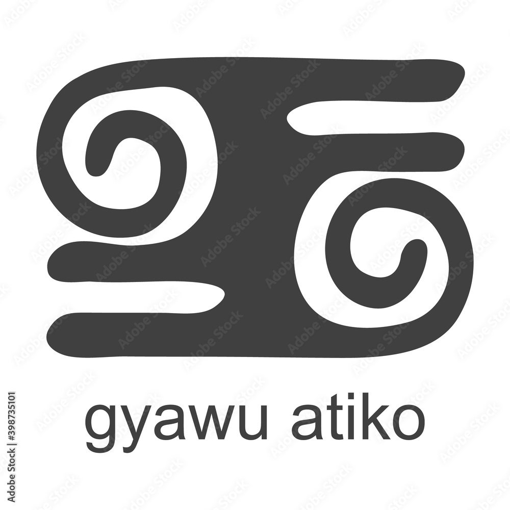 vector icon with african adinkra symbol Gyewu Atiko Stock Vector ...
