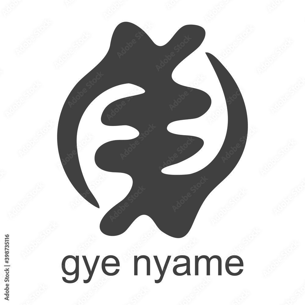 vector icon with african adinkra symbol Gye Nyame Stock Vector | Adobe ...