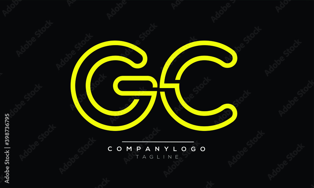 GC initials monogram letter text alphabet logo design Stock Vector ...
