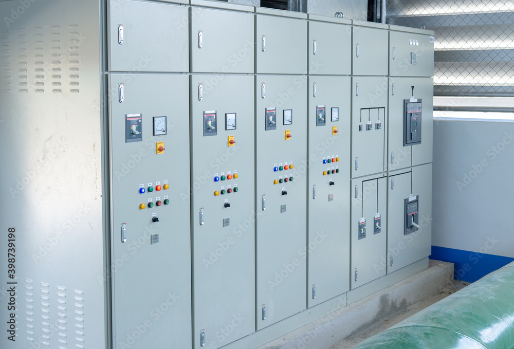 Electrical control cabinet in industrial system. Stock Photo | Adobe Stock