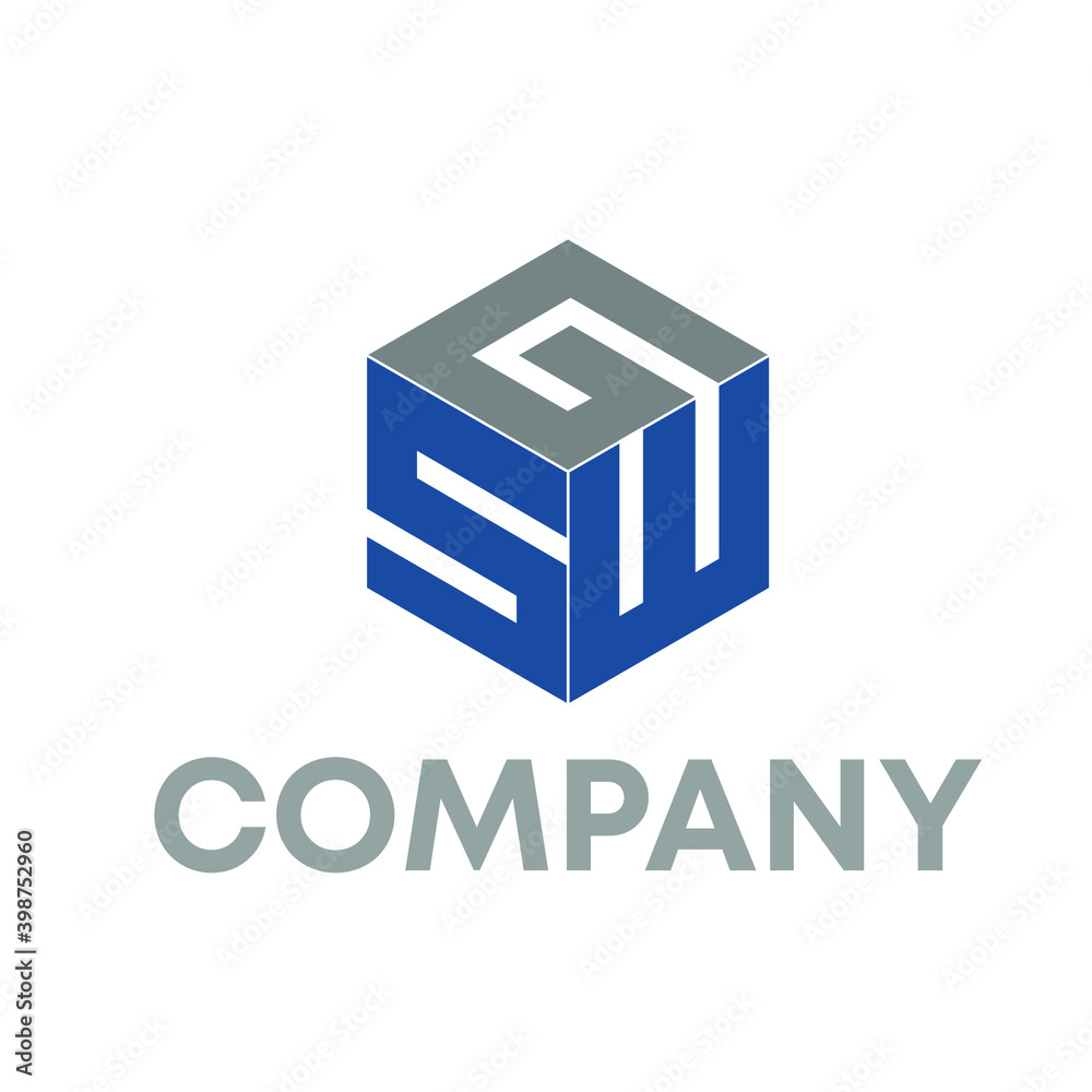 letter GSW logo Stock Vector | Adobe Stock