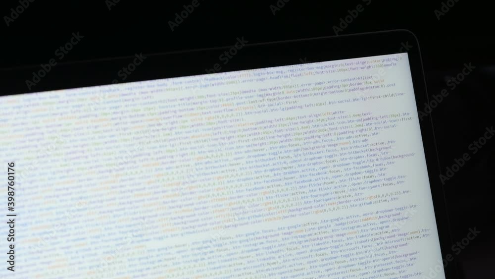 Front end web develop. Css and Html code in laptop screen. Web design ...