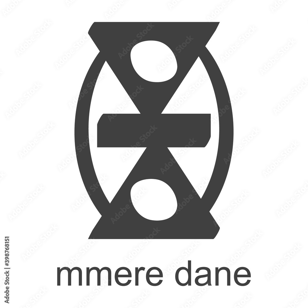 vector icon with african adinkra symbol Mmere Dane Stock Vector | Adobe ...