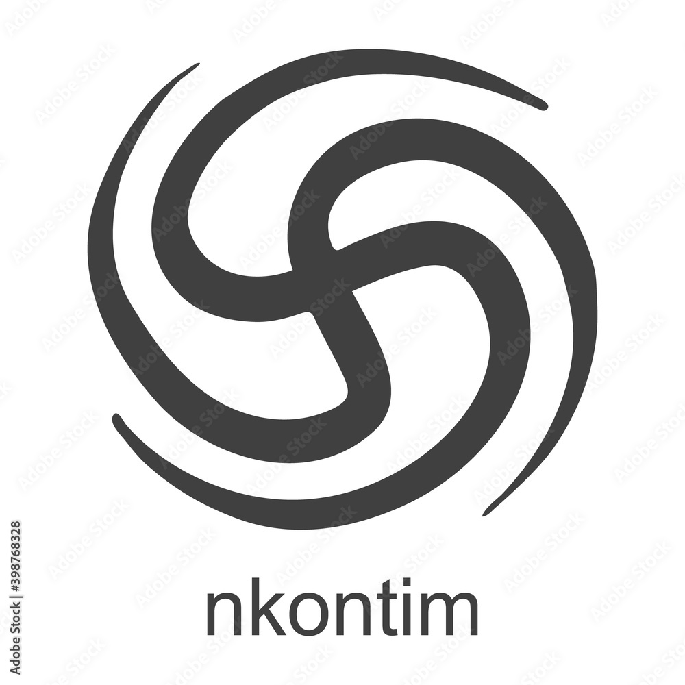vector icon with african adinkra symbol Nkotimsefo Mpua Stock Vector ...