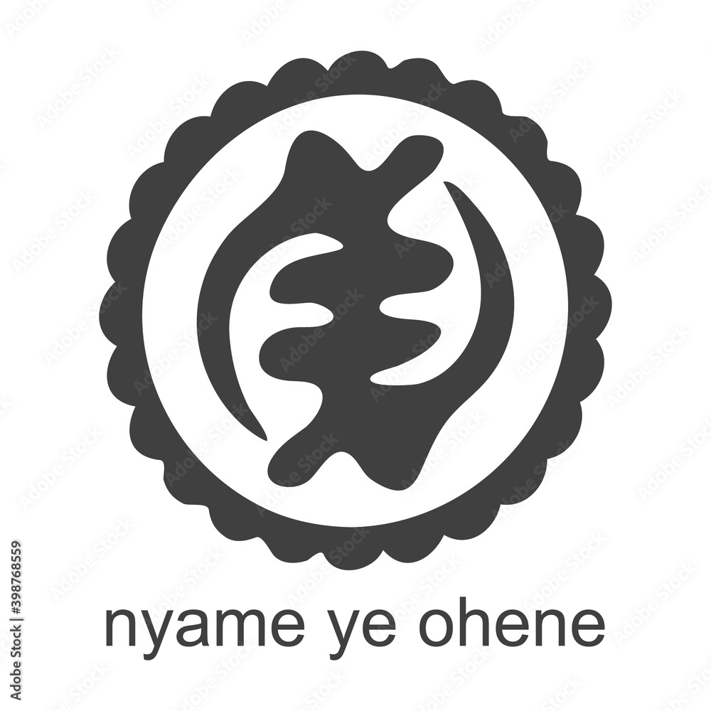 vector icon with african adinkra symbol Nyame Ye Ohene Stock Vector ...
