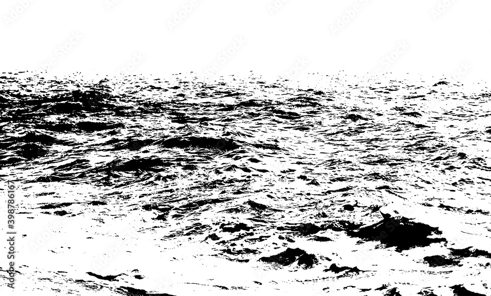 Rugged chaotic moving waved of ocean surface. Clouded extreme seaside ...