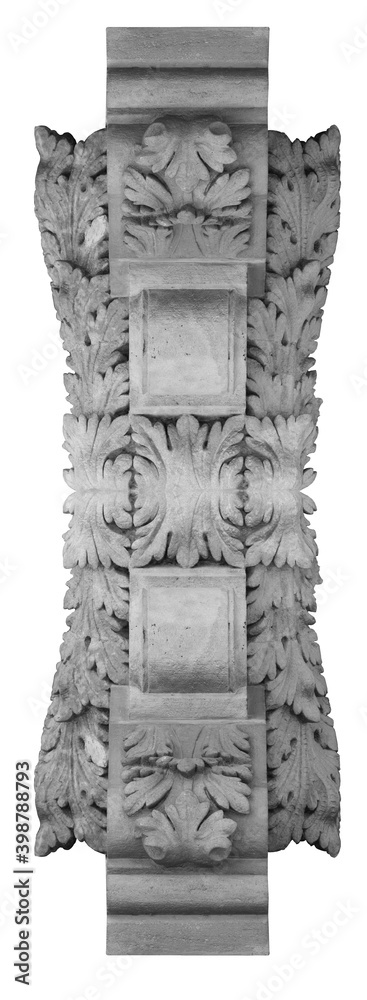Elements of architectural decorations of buildings, a beam under the ...