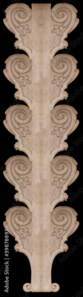 Elements of architectural decorations of buildings, a beam under the ...