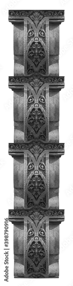Elements of architectural decorations of buildings, a beam under the ...