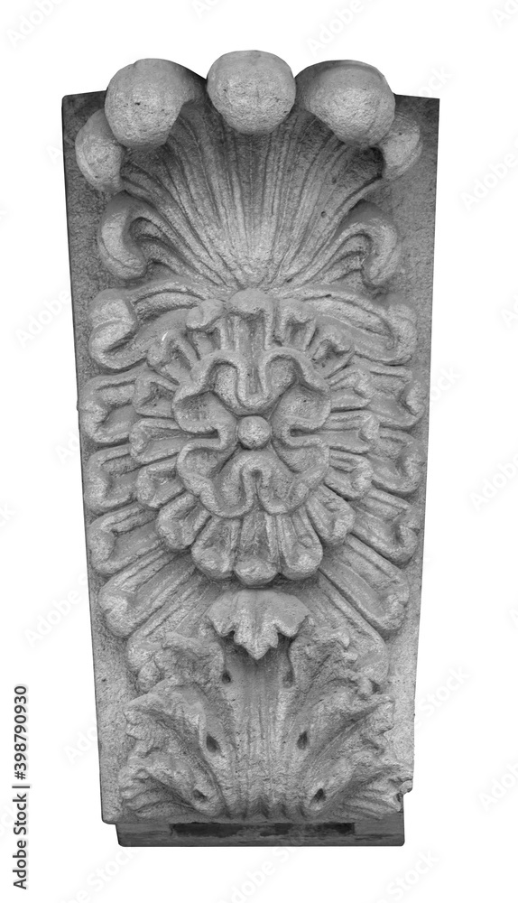 Elements of architectural decorations of buildings, a beam under the ...