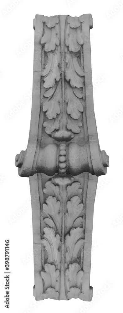 Elements of architectural decorations of buildings, a beam under the ...