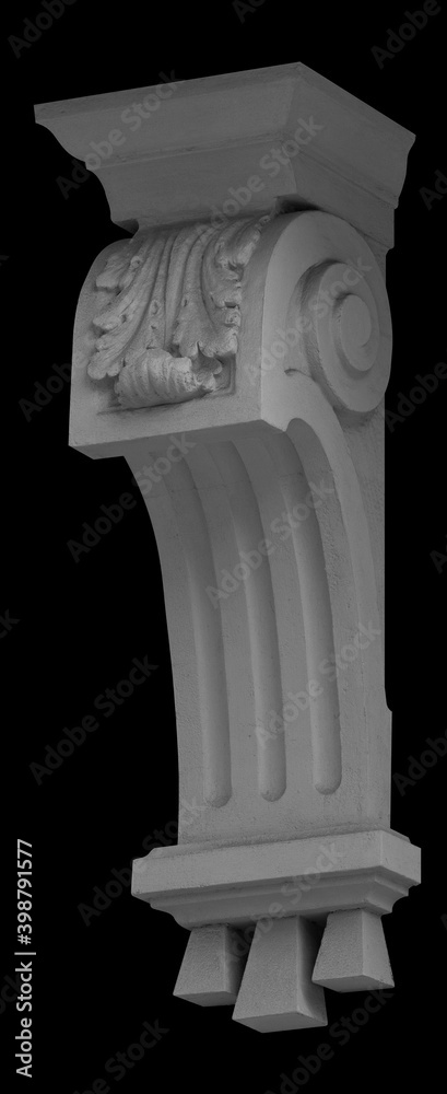 Elements of architectural decorations of buildings, a beam under the ...