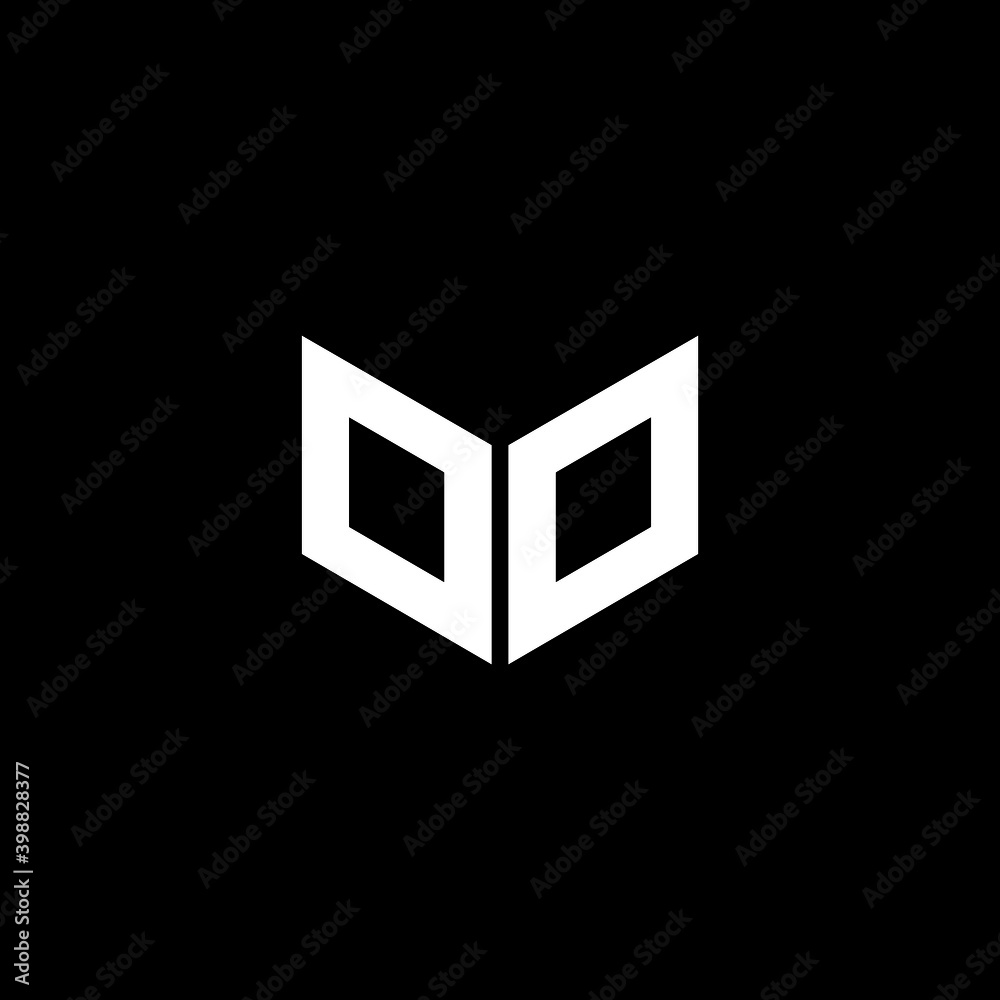 Double D letter logo design with black background in illustrator, eps ...